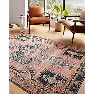Loloi II Jocelyn Collection JOC-06 Runner Rug 2'-3" x 7'-6" Rose/Rose Rectangular 0.38" Thick