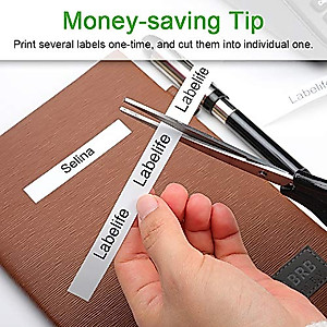 Labelife Compatible Label Tape Replacement for Brother P Touch Label Maker Tape, TZe-231 Tape 12mm 0.47 Inch Laminated White TZe231 TZ231 for PT-D210 PT-D220 PT-D200 PT-H110 PTD400 Label Maker, 4-Pack