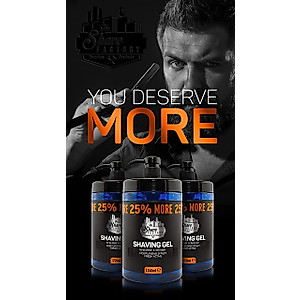 The Shave Factory - Shaving Gel | Non-Irritating | Precise shave on face and body | Shaving gel for men | Moisturizes the skin | 1250ml (42.25fl oz.) (Sapphire Blue)