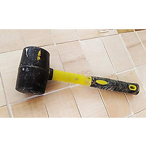 Benchmark - Rubber Mallet Set - 3 Sizes (8 oz, 16 oz, 32 oz) - Durable Low Recoil Rubber Mallet Heads with Sure Grip Fiberglass and Rubber Handles