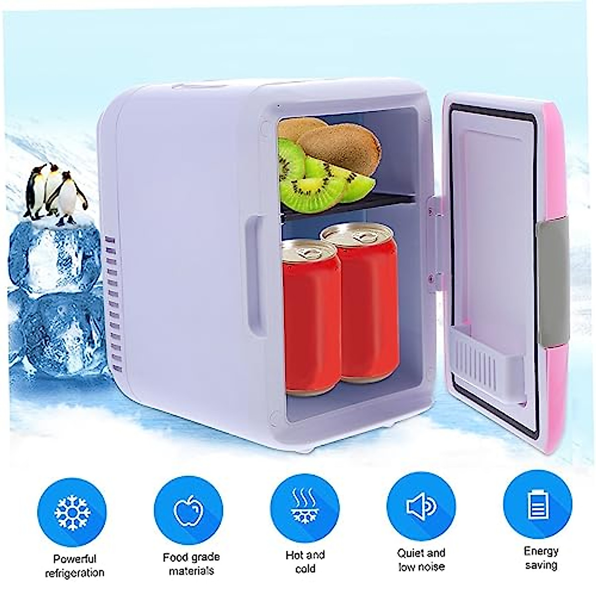 Didiseaon car refrigerator mini refrigerador freezer mini cosmetics fridge picnic beverage cooler small plug in fridge small fridge Dual-Use Fridge Car Accessories Mini Refrigerator heater