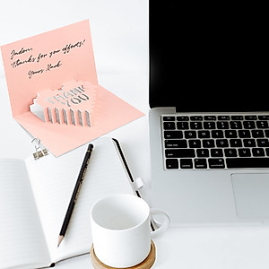 FUHOSENG 50 Pack Pop Up Thank You Cards, 4x6 Love 3D Greeting Card With Envelopes and Stickers For Small Business, Baby Showers, Wedding, Graduation, Birthdays, Mothers Day, Fathers Day, Thanksgiving