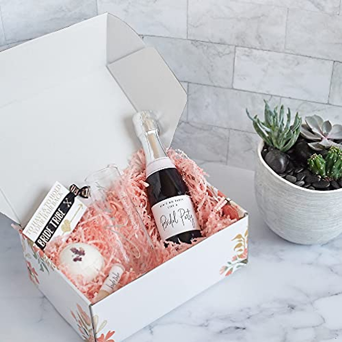 Bridesmaid Proposal Boxes - Set of 8 With Crinkle Paper for Bridal Party - Will You Be My Bridesmaid Boxes, Maid of Honor, Matron of Honor