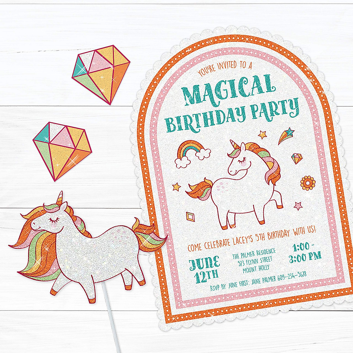 Printworks Printable White Glitter Cardstock, Perfect for Holiday School and Craft Projects, 15 Sheets, 8.5” x 11” (00514)