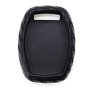 iJDMTOY Carbon Fiber Pattern Soft Silicone Key Fob Cover Case Compatible with Honda Accord Civic CRV CRZ FIT Insight Pilot Odyssey Ridgeline, etc 2 3 4 Button Key