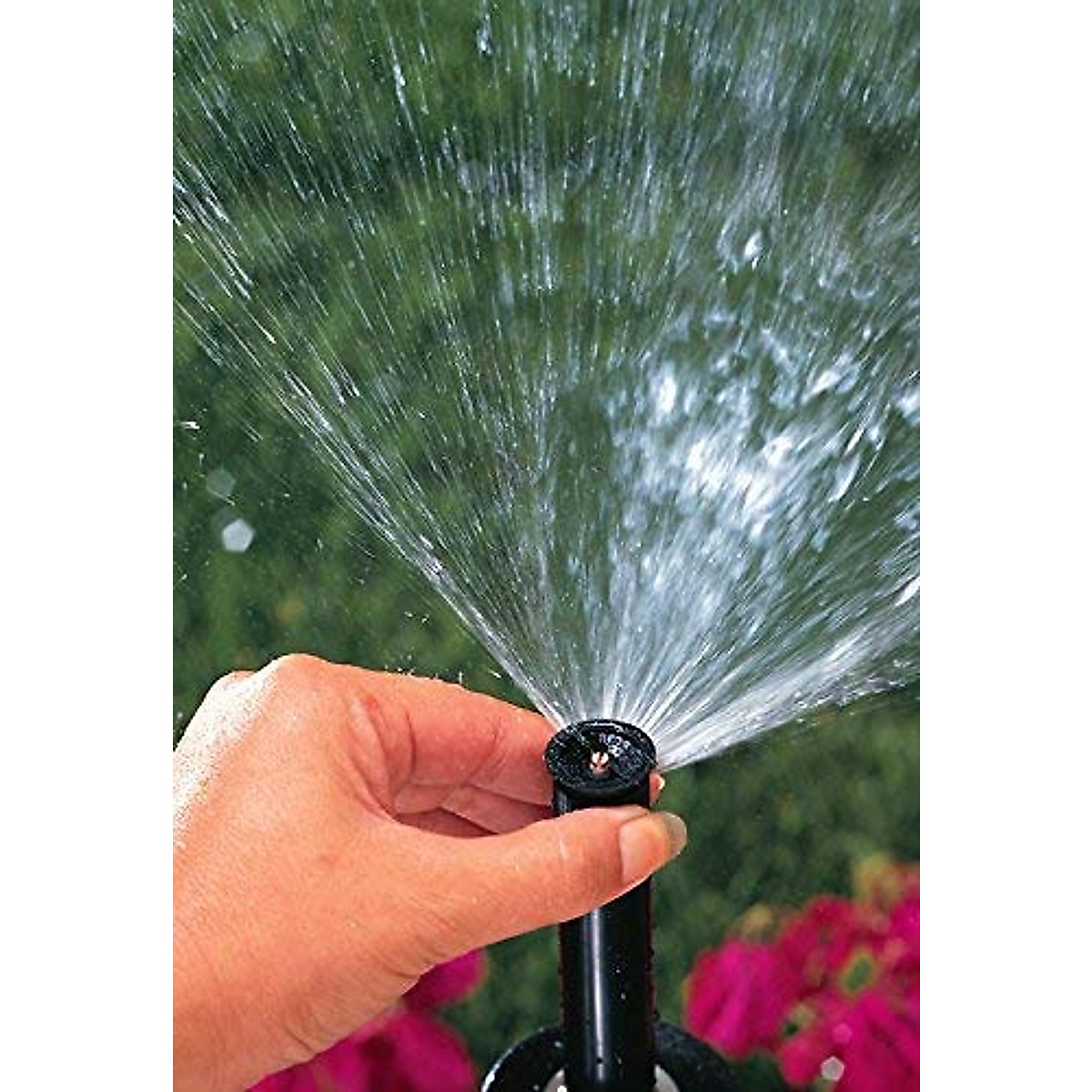 Rain Bird 1804AP4PK Professional Pop-Up Sprinkler, Adjustable 0° - 360° Pattern, 8' - 15' Spray Distance, 4" Pop-up Height, 4-Pack, Black