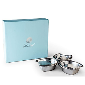 Arthur Court Designs Aluminum Lucky Horseshoe 3-Bowl Bowls Set Server 10.5 inch Diameter 1.5 inch Tall