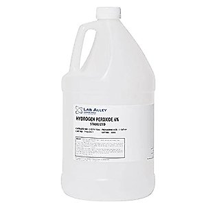 Hydrogen Peroxide 6% (Stabilized) Lab Grade, 4 x 1 Gallon Case