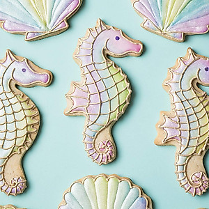 Mermaid Cookie Cutters 5-Pc. Set Made in the USA by Ann Clark, Mermaid, Mermaid Tail, Starfish, Seahorse, Seashell