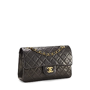 CHANEL, Pre-Loved Black Quilted Lambskin Classic Double Flap Small, Black