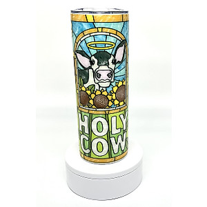 Holy Cow Stained Glass Tumbler