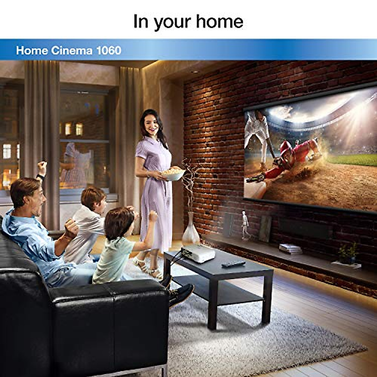 Epson Home Cinema 1060 Full HD 1080p 3,100 Lumens Color Brightness (Color Light Output) 3,100 Lumens White Brightness (White Light Output) 2x Hdmi (1x Mhl) Built-in Speakers 3lcd Projector