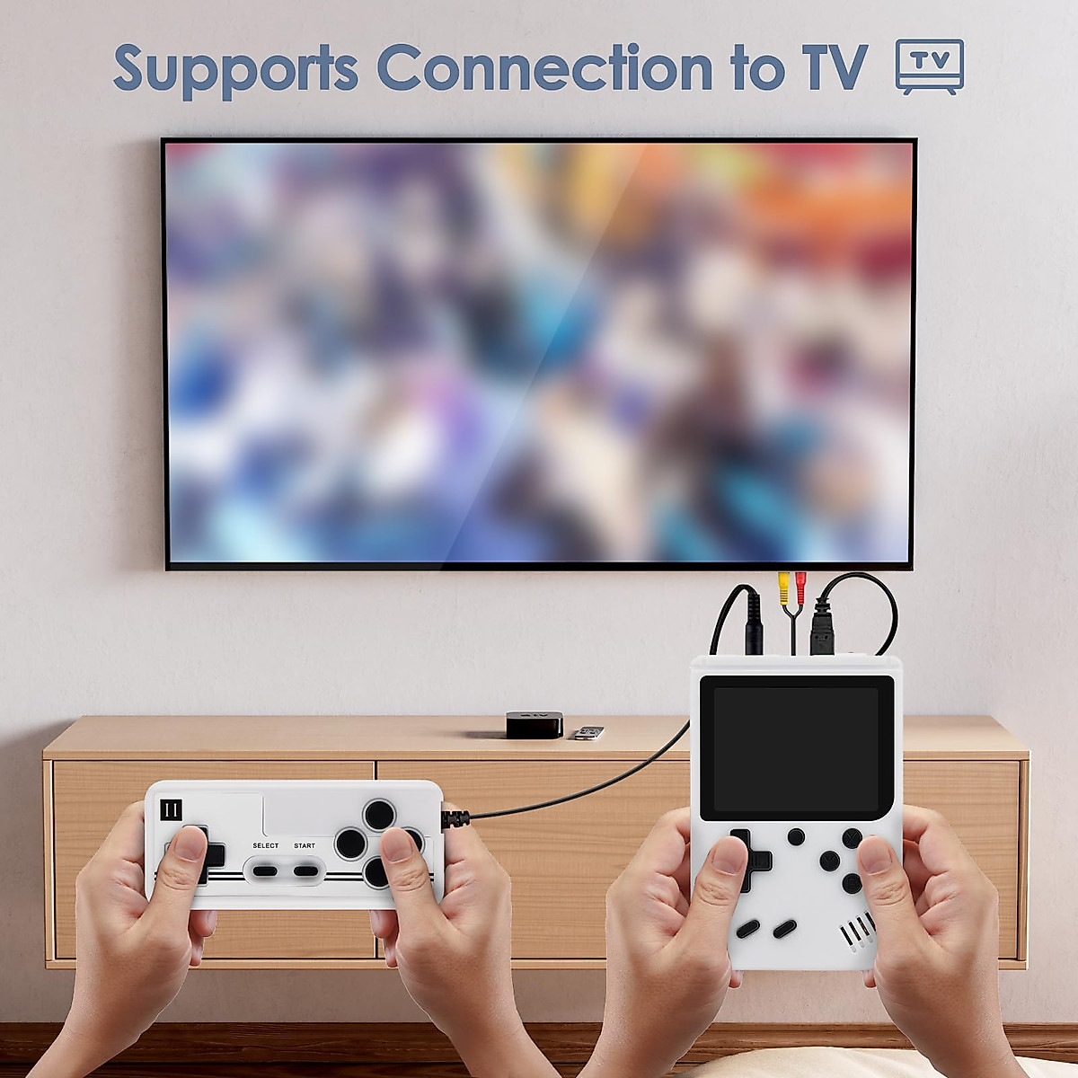 BLANDSTRS Handheld Game Console, Retro Game Player with 500 Classic FC Games 3.0 inch Screen, Rechargeable Battery Portable Games Controller