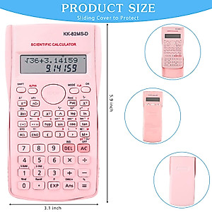 Dft Engineering Scientific Calculator, Suitable for School and Business Study Accessoires Supplies Calculator Scientific Citizen, Pink