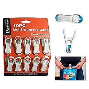 10 Kitchen Chip Snack Food Storage Sealing Bag Clips Clamps Multi Purpose Craft