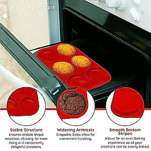 Silicone Texas Muffin Pans (Jumbo-6Cup-2PC)