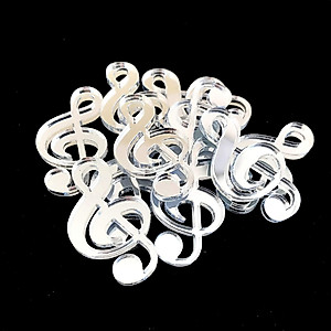 Super Cool Creations Clef Musical Note Shaped Crafting Mirrors, Set of 10, Many Colours, Shatterproof Acrylic, Blue Mirror, Pack of 10 x 3cm