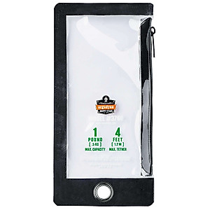 Water Resistant Phone Pouch, Zippered Cell Phone Sleeve, Attaches to Tool Lanyard, Standard Size, Ergodyne Squids 3760S
