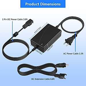 BXIZXD 29V 2A Recliner Power Supply and 5 Feet Recliner Power Splitter Cord