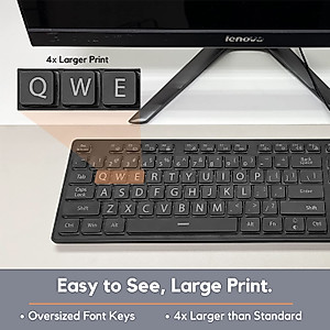 X9 Performance Backlit Large Print Keyboard - Easy to See and Type ...