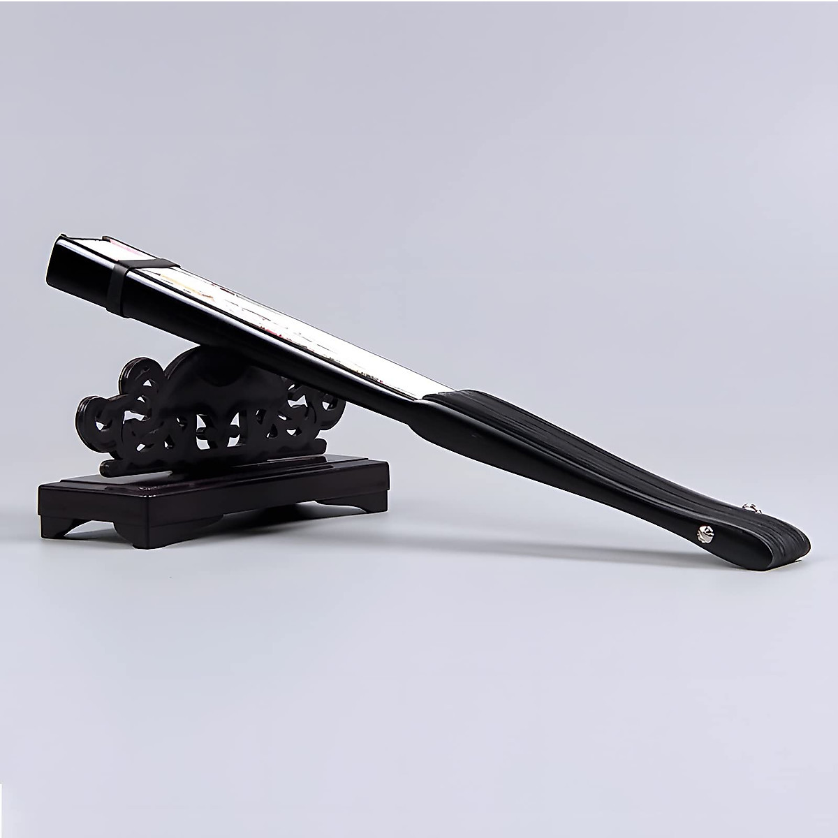 RAN Imitated Silk Fabric Folding Fan with Lotus Print, Elegant Woman Bamboo Folding Pocket Purse Hand Fan with Tassel (Color : Multi-Colored, Size : 9.1")