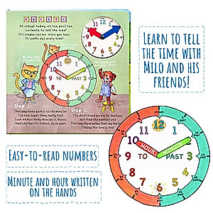 Amonev Clock Book Time Teaching Story Book Tell Us The Time Milo!