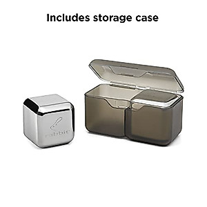 Rabbit Whiskey and Beverage Jumbo Chilling Stones Set, Chrome