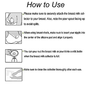 Breast Milk Collector, 2pcs Breast Shells, Easy to Wear and BPA-Free Breast Shlle Milk Collector, Protect Nipples with Milk Collection Cups, Reusable, Substitute Breast Pads, Collect Milk Leak(2 in 1)