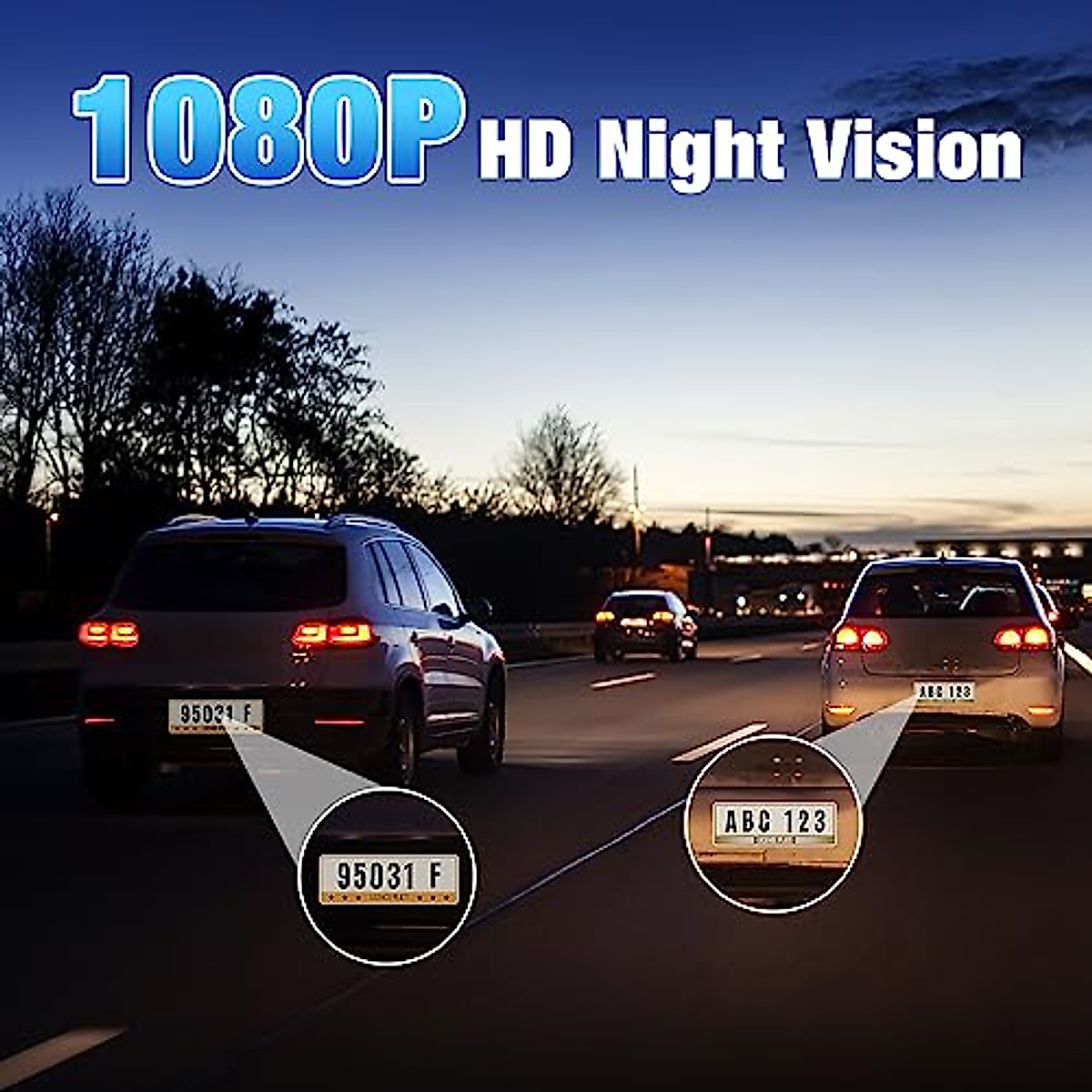 Dash Cam 1080P Car Camera, WiFi Dash Camera for Cars with Free 32GB SD Card, Car Camera with Night Vision, 170°Wide Angle, G-Sensor, WDR, Loop Recording, 24H Parking Monitor, High Definition Recording