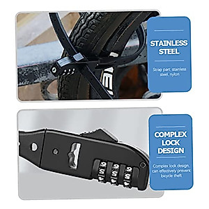 GAFOKI Electric Bike 3pcs Cable Tie Lock Bike Home Bike Heavy Duty Bike Lock Anti Bike Lock Portable Bike Safety Lock Bike Accessory Bike Supplies Cycling Bike Lock Bike Supply E Bike