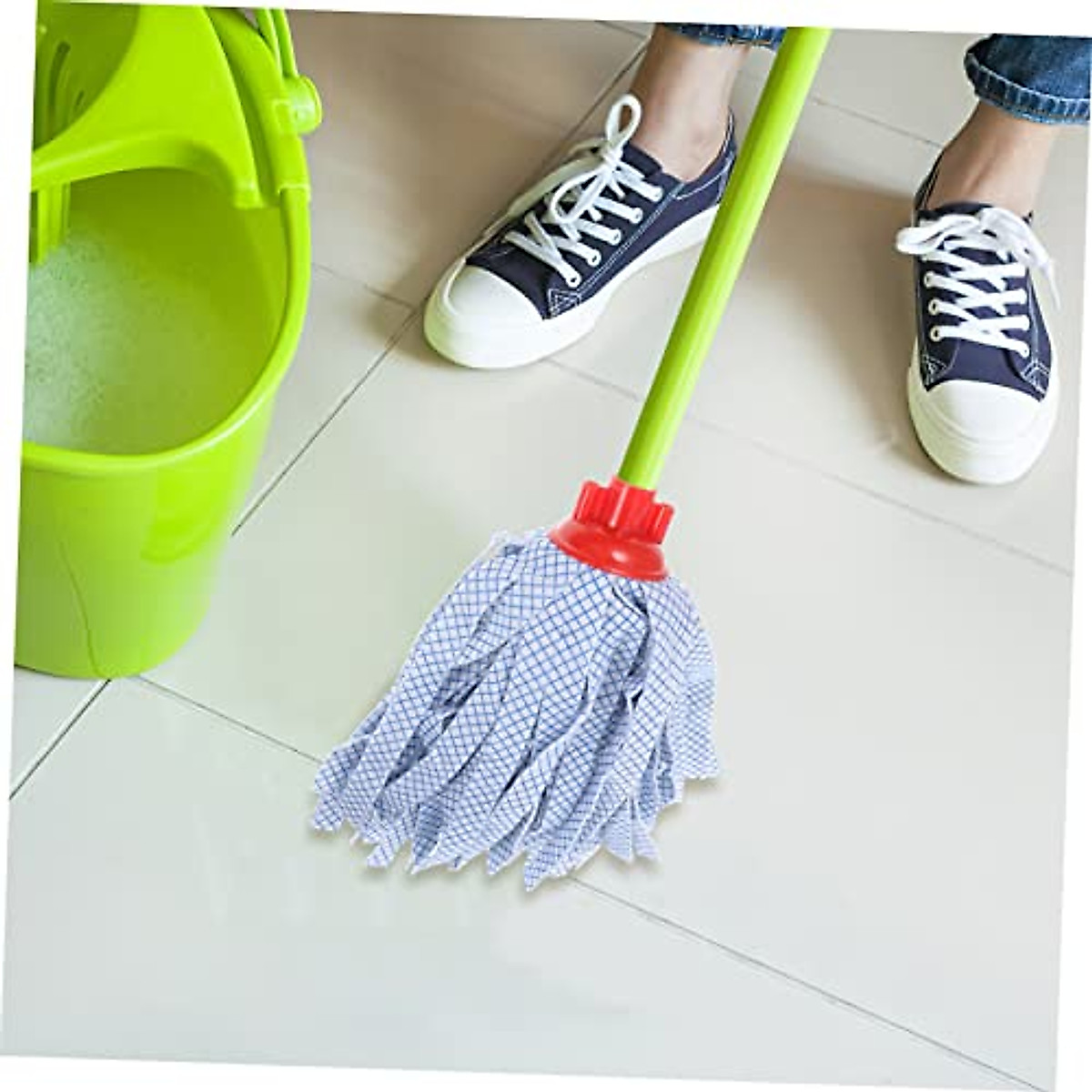 Cabilock 2pcs Mop Replacement Head Mop Heads Commercial Floor Cleaning Tool Wet Mop Head Refill Floor Mop Heads Reusable Mopping Head Cleaning Mops Practical Mop Cloth Wet and Dry