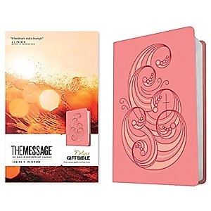 The Message Deluxe Gift Bible (Leather-Look, Pink and Gold Waves): The Bible in Contemporary Language