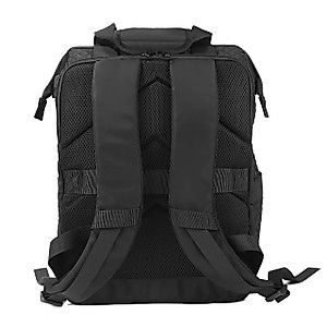 taskeACTIVE backpack with mealprep compartment, laptop area, drink holder, internal mesh compartments, luggage strap (Black)