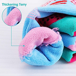 KUYOU Kids Ski Socks, 2 Pair Warm Long Knee High Snow Winter Skiing Snowboarding Skating Socks for Youth Boy Girl