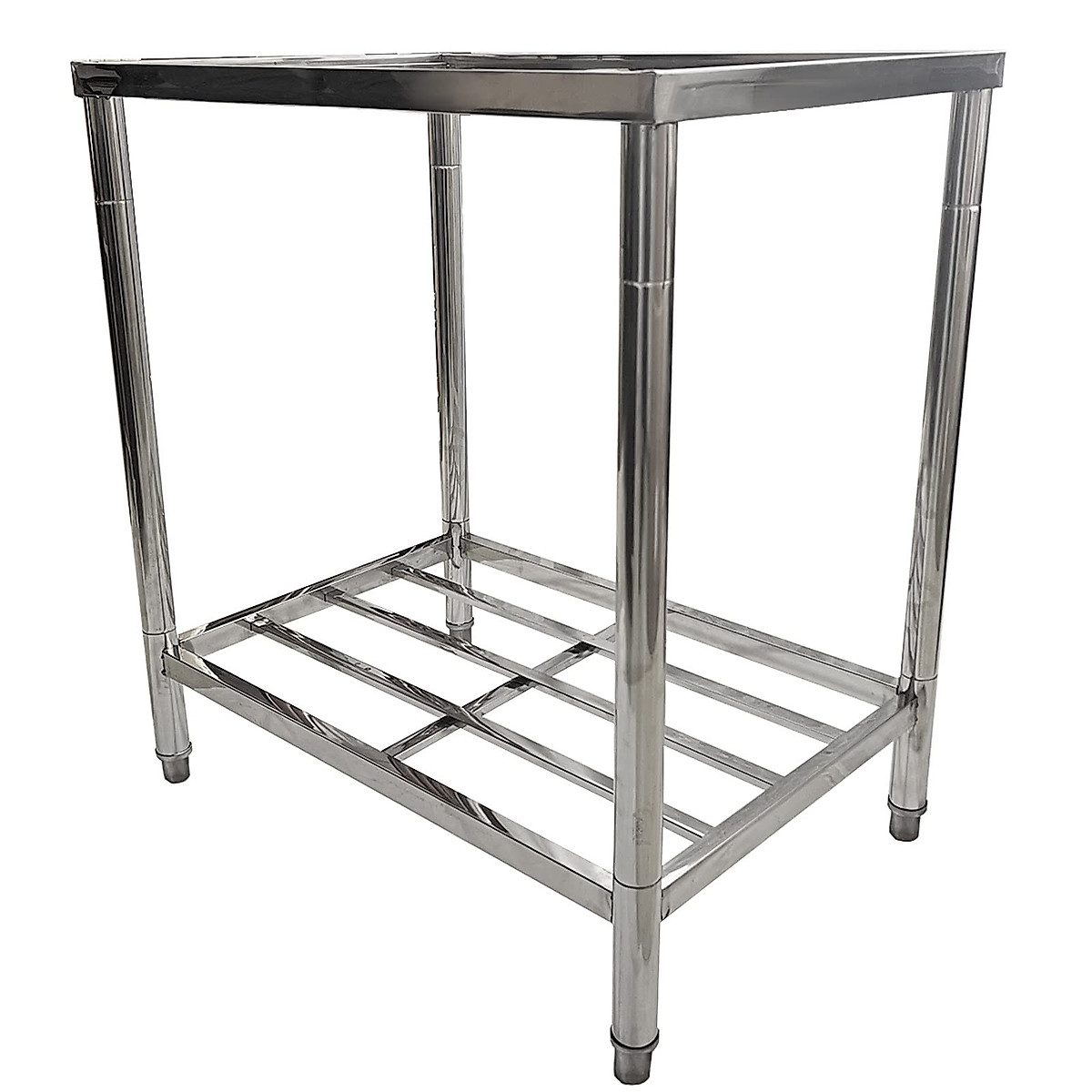 Outdoor Sink Single Bowl Free Standing Stainless Steel Sink Set with Faucet Drain Basket, Shelf, Kitchen Utility Sink for Restaurant, Bar, Laundry, Garage, Backyard, Camping 28.3"×19.3"×31.5"