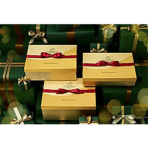 Godiva Chocolatier Holiday Gift Box with Red Ribbon – 36 Piece Assorted Milk, White and Dark Chocolate with Gourmet Fillings - Special Gold Ballotin Gift for Chocolate Lovers