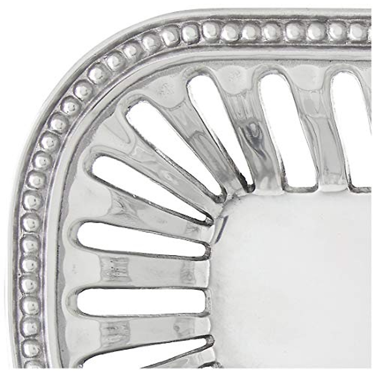 Wilton Armetale Flutes and Pearls Bread Serving Basket, 15-Inch-by-7.25-Inch Silver 15" x 7.25"