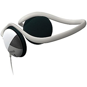 NB201 Stereo Neckband Headphones, Black, 49.5 Cord"
