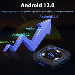 Android TV Box 12.0 4GB RAM 32GB ROM Support 8K 6K Dual-WiFi 2.4G 5.8G Android Box H618 Chipset with HDR10 BT5.0 USB 2.0 3D Ethernet with Mini Backlit Keyboard