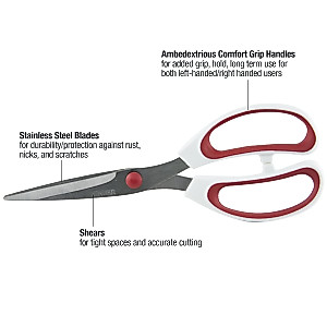 SINGER 00450 8-Inch All Purpose Scissor with Comfort Grip, ,