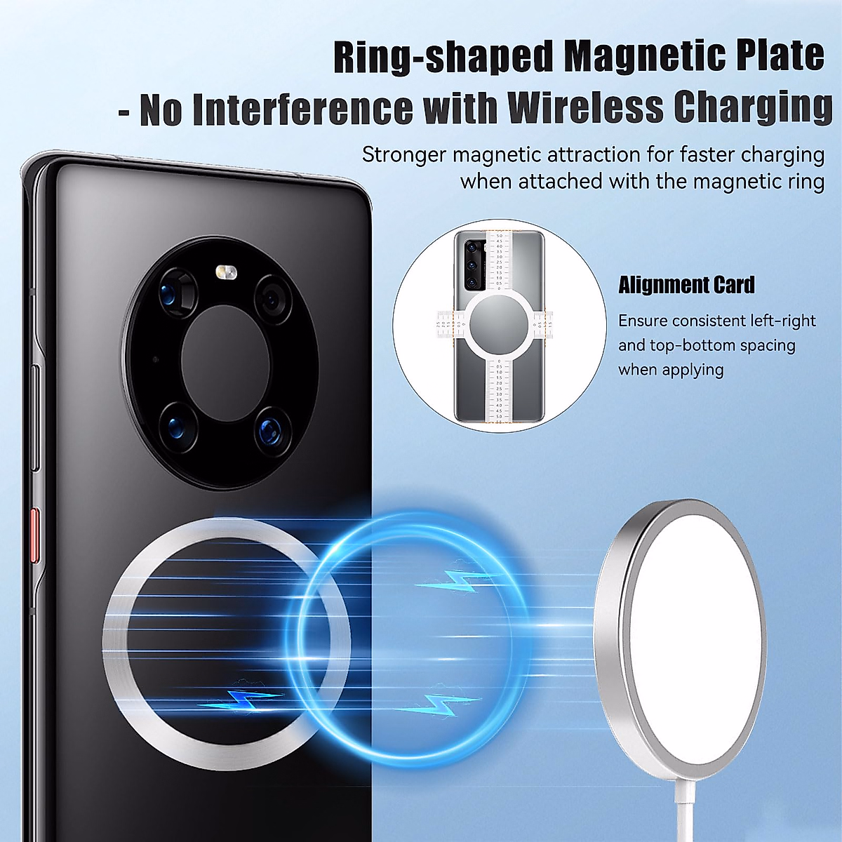 Car Mount for MagSafe,Magnetic Phone Car Mount 20 N52 Strong Magnets,Car Phone Holder with 2 Magnetic Plates,Magnet Phone Holder for iPhone14 13 12 Pro Max Plus,Phone Holder Car Accessories