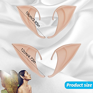 Halloween SFX Scar Wax Makeup Kit, Halloween Face Body Painting Set with Fake Blood, Makeup Wax, Spatula Tool, Dentures, 2 pairs Elf Ears and Fake Witch Nails for Cosplay Halloween Party Stage