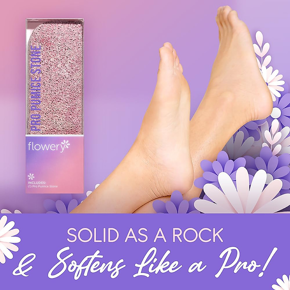 Flowery Pro Pumice Stone, 1-Pack