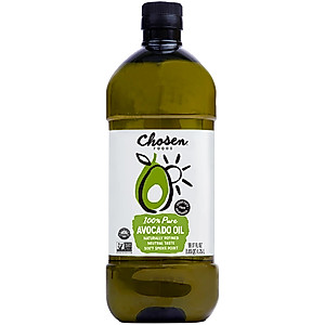 Chosen Foods 100% Pure Avocado Oil, Keto and Paleo Diet Friendly, Kosher Oil for Baking, High Heat Cooking Oil, Frying, Homemade Sauces, Dressings and Marinades (1.75 liters)