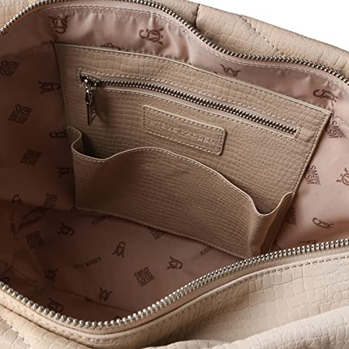 Steve Madden WORKINC Quilted Tote, Bone