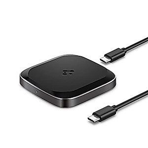 Spigen Wireless Charger, Fast 15W Wireless Charging Pad for Qi Enabled Galaxy S23 Ultra Plus Z Fold Flip 4 3 S22 S21 FE Note 20 Pixel 6 iPhone 11 XS XR X 8 SE [No Adapter Included]