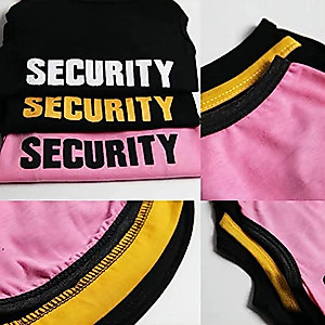 Harikaji Pet Clothes, Cool Security Vest Pet Puppy T-Shirt Cotton Clothing Apparel Cat Spring Summer Breathable Sleeveless Harness Costume Clothes for Small Dogs (L, Pink)