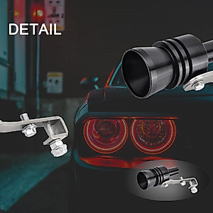 gunhunt 2 PCS Turbo Sound Whistle Simulator, 4.05" x 2.32" Car Roar Maker Tail Pipe Whistle, Universal Aluminum Turbo Sound Whistle Exhaust Muffler Sound Booster, Car Styling Accessories (Black)