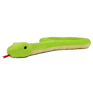 Ice King Bear Lifelike Green Snake Stuffed Animal - Plush Toy (Coiling)