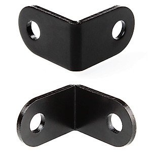 50 PCS Black L Bracket, 26mmx26mmx16mm Small Metal Corner Brace Joint Fastener, 90 Degree Angle L Shaped Shelf Bracket for Wood, Shelves, Furniture, Cabinet and More